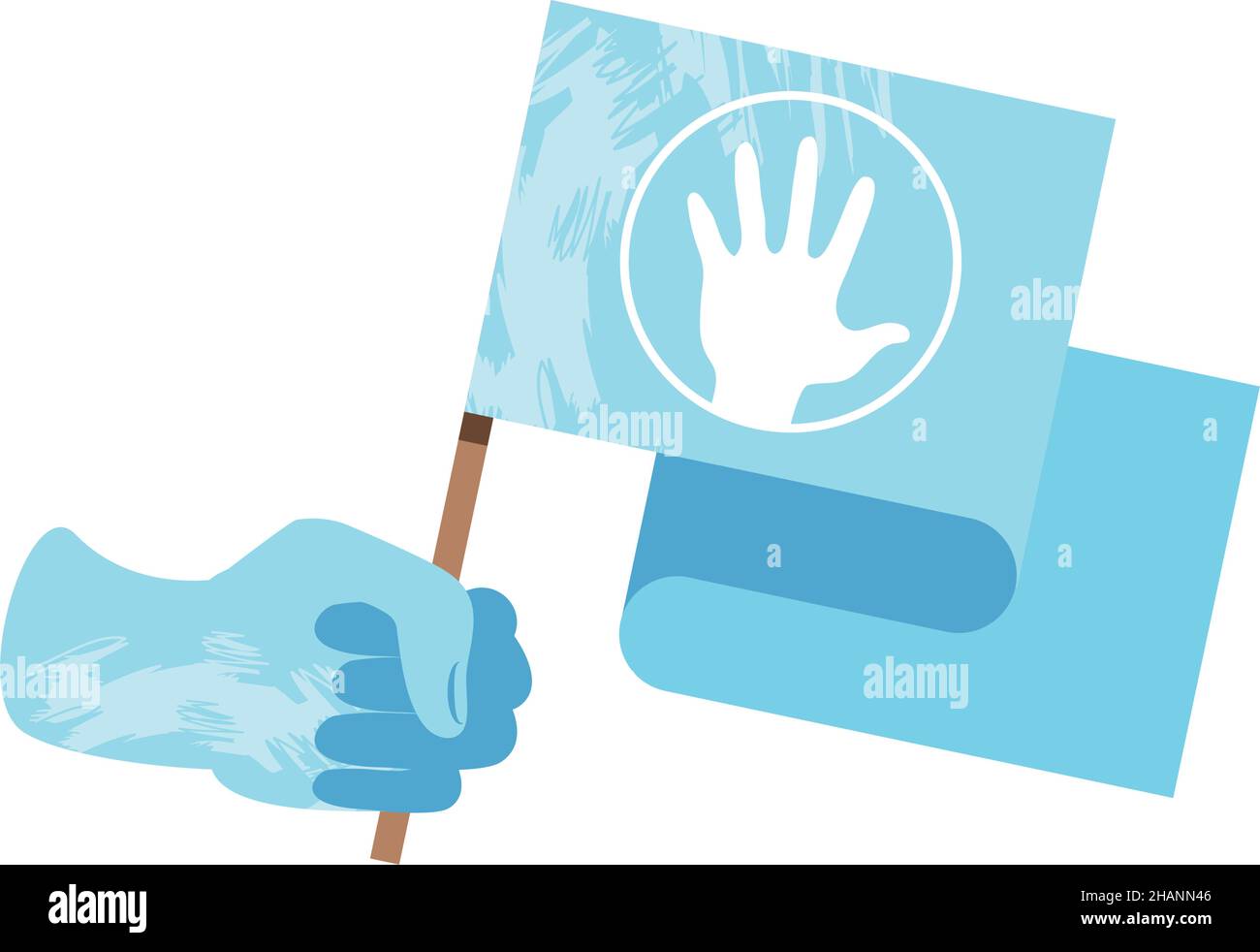 human rights flag in hand Stock Vector Image & Art - Alamy