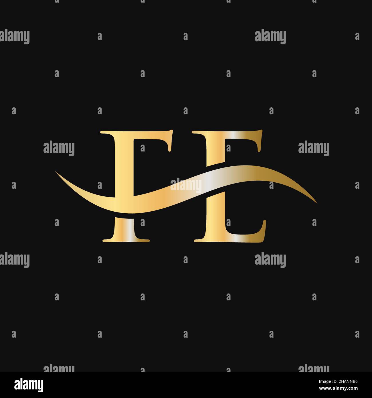 Letter FE Logo Design Template. FE, F E Letter Logo Modern, Flat ...