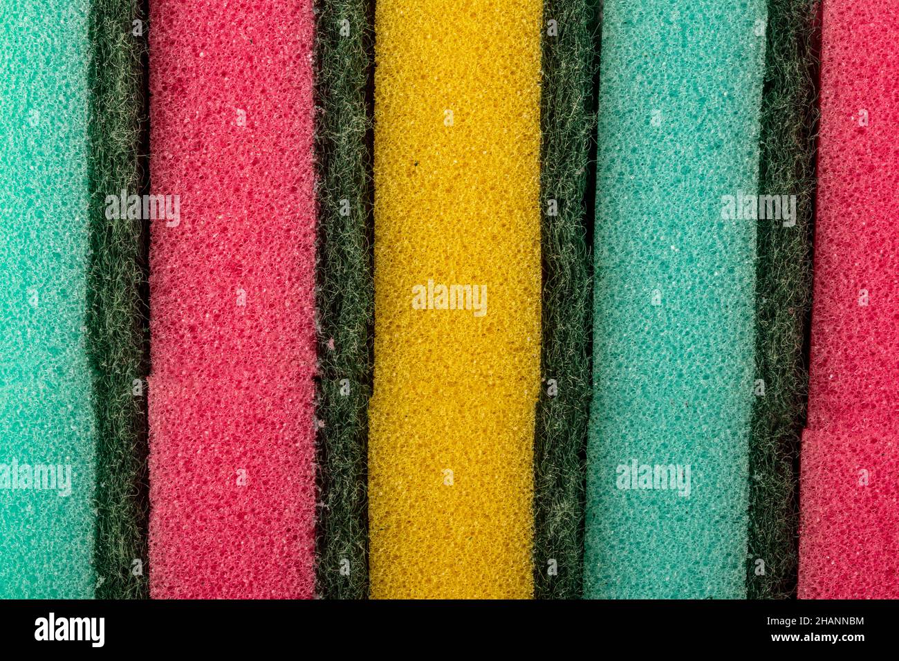 Super colourful Scouring Sponge, scour pads, as semi abstract cleaning ...