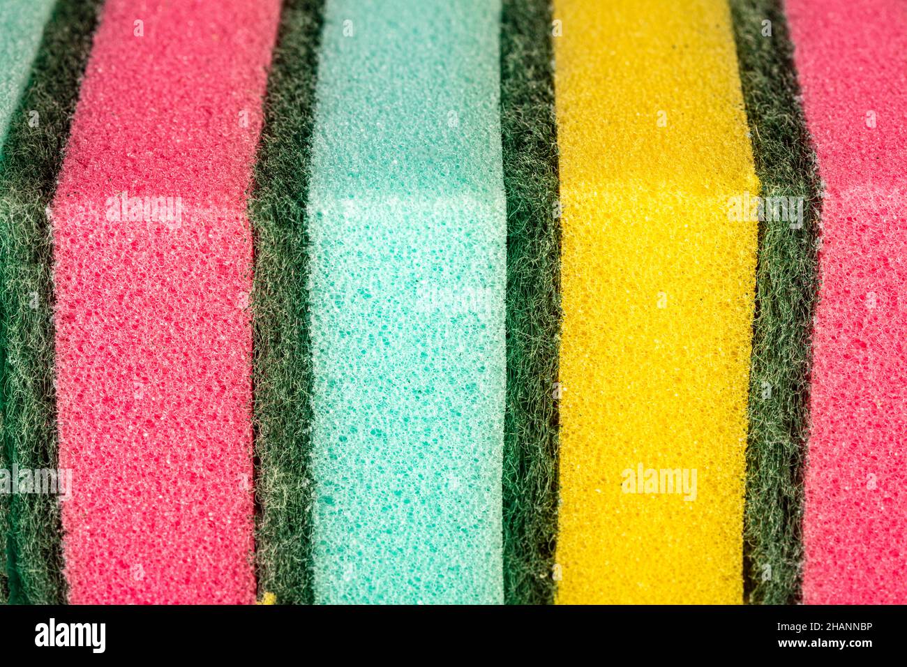 Super colourful Scouring Sponge, scour pads, as semi abstract cleaning ...
