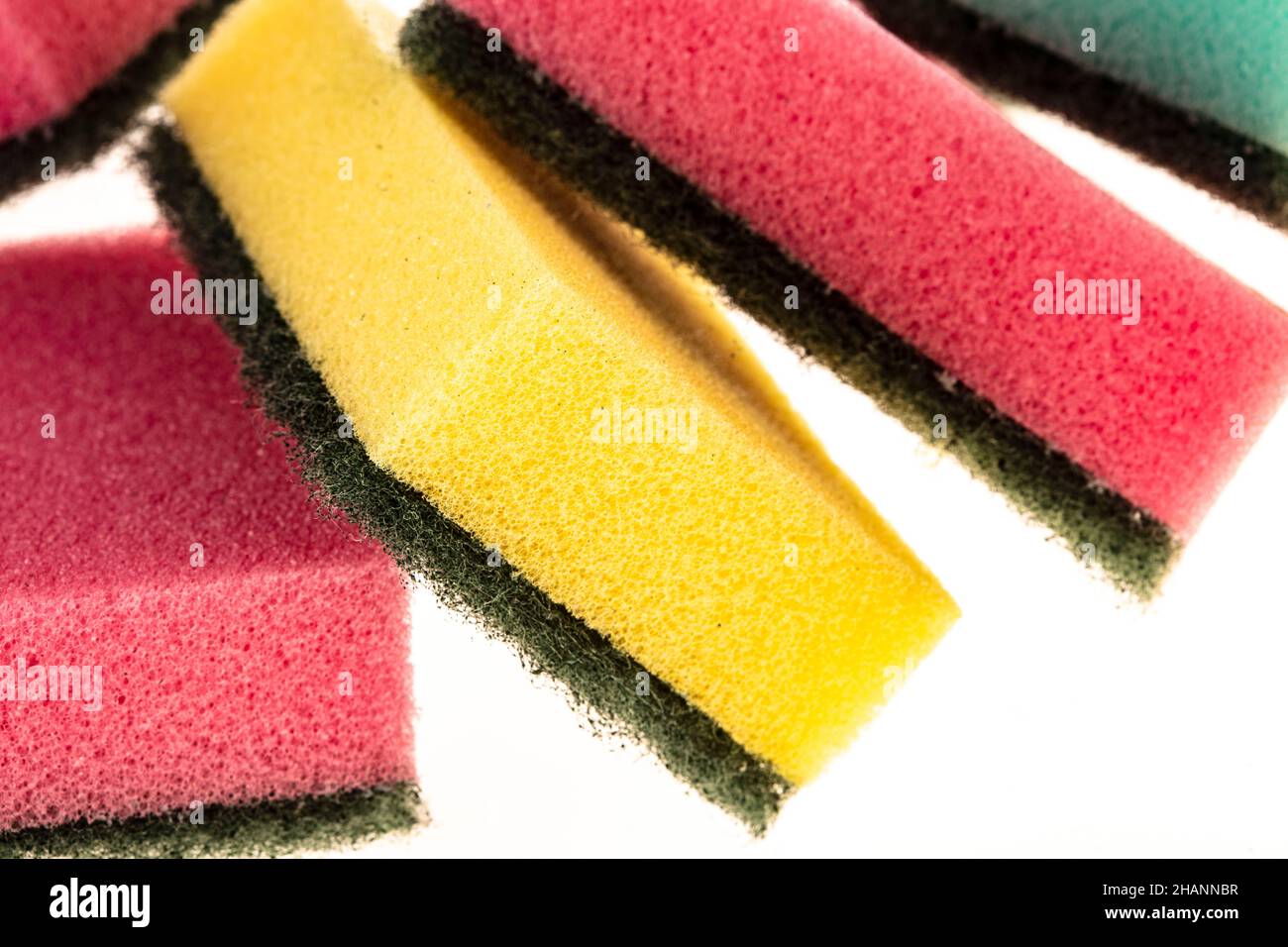 Super colourful Scouring Sponge, scour pads, as semi abstract cleaning ...