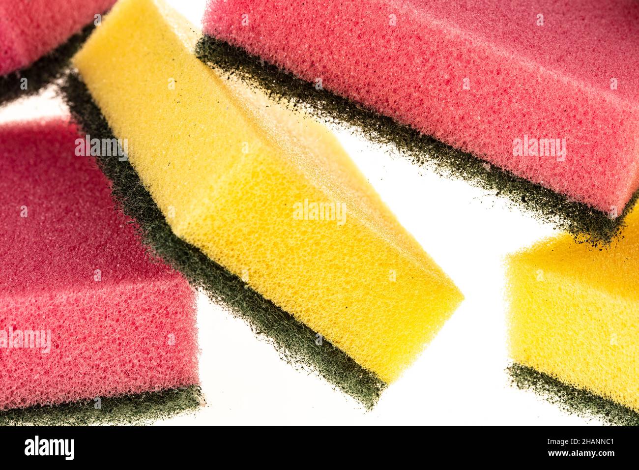 Super colourful Scouring Sponge, scour pads, as semi abstract cleaning ...