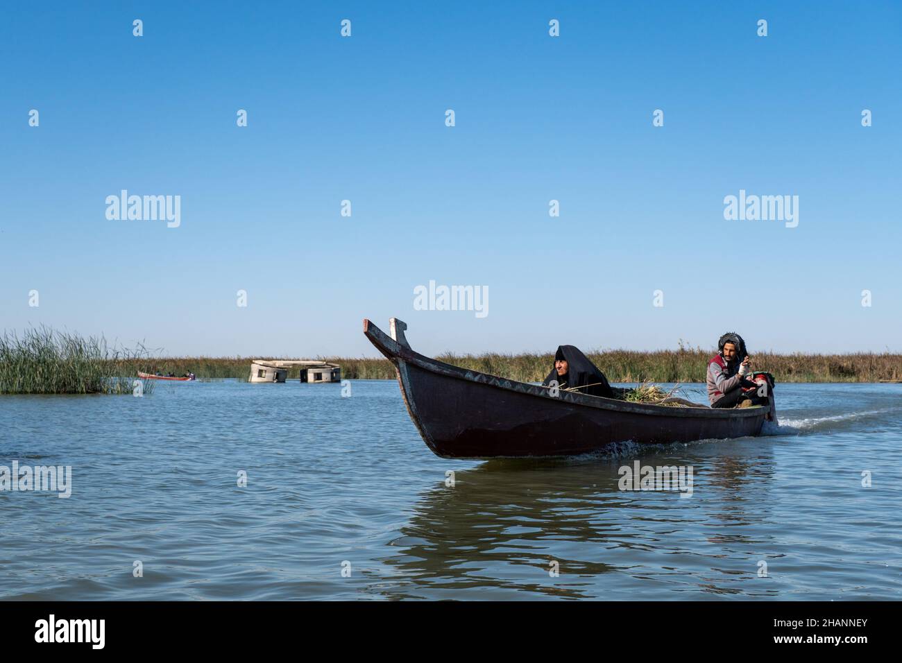 Mesopotamian / Iraqi Marshes with the so called Marsh Arabs Stock Photo ...