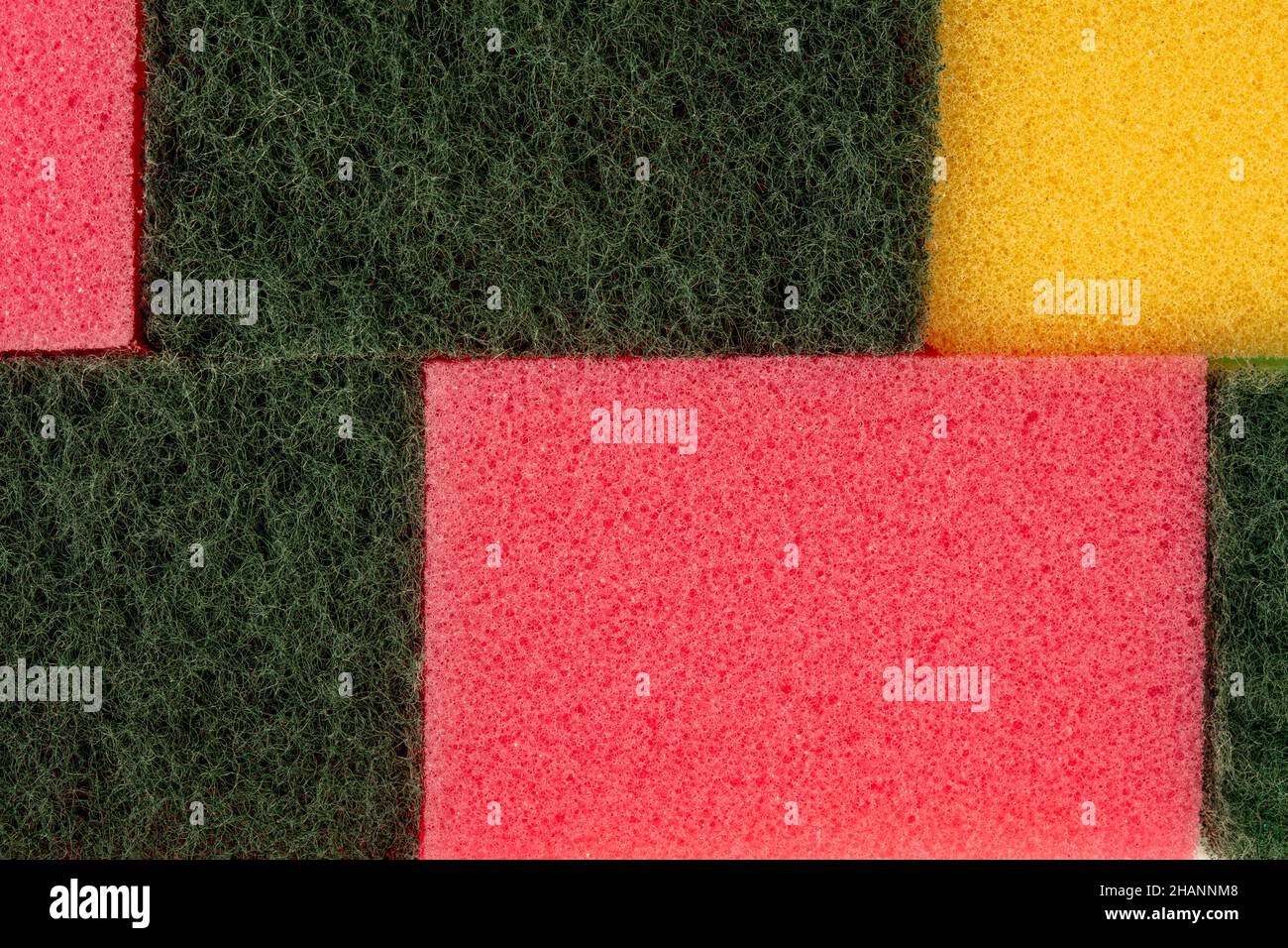 Super colourful Scouring Sponge, scour pads, as semi abstract cleaning ...