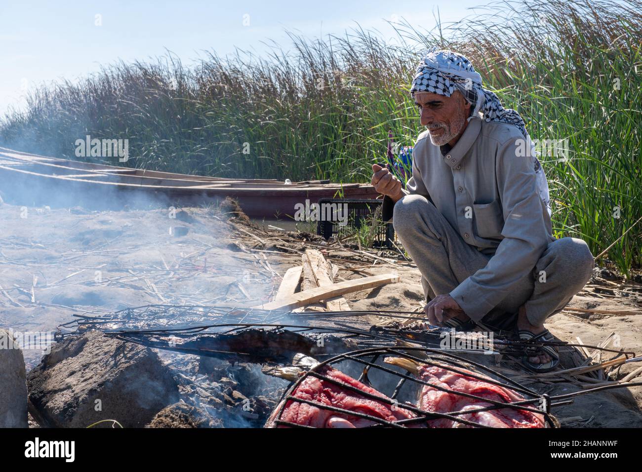 Mesopotamian / Iraqi Marshes with the so called Marsh Arabs Stock Photo ...