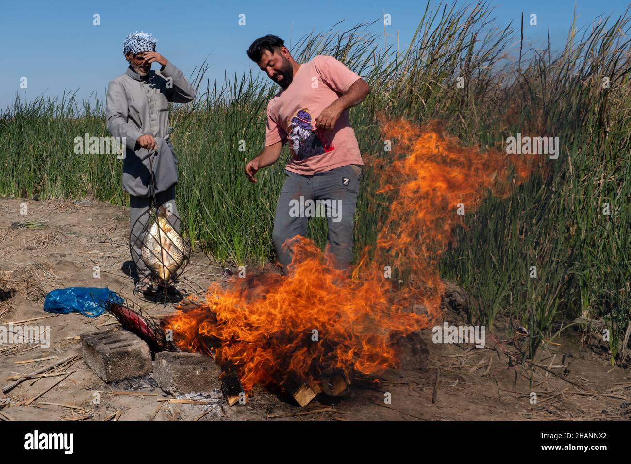 Mesopotamian / Iraqi Marshes with the so called Marsh Arabs Stock Photo ...