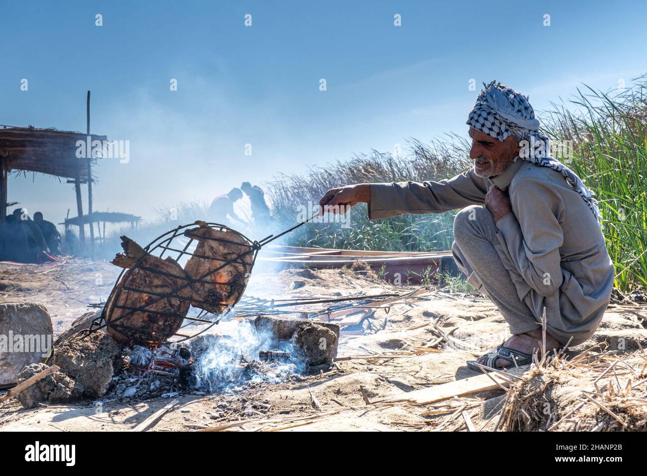 Mesopotamian / Iraqi Marshes with the so called Marsh Arabs Stock Photo ...