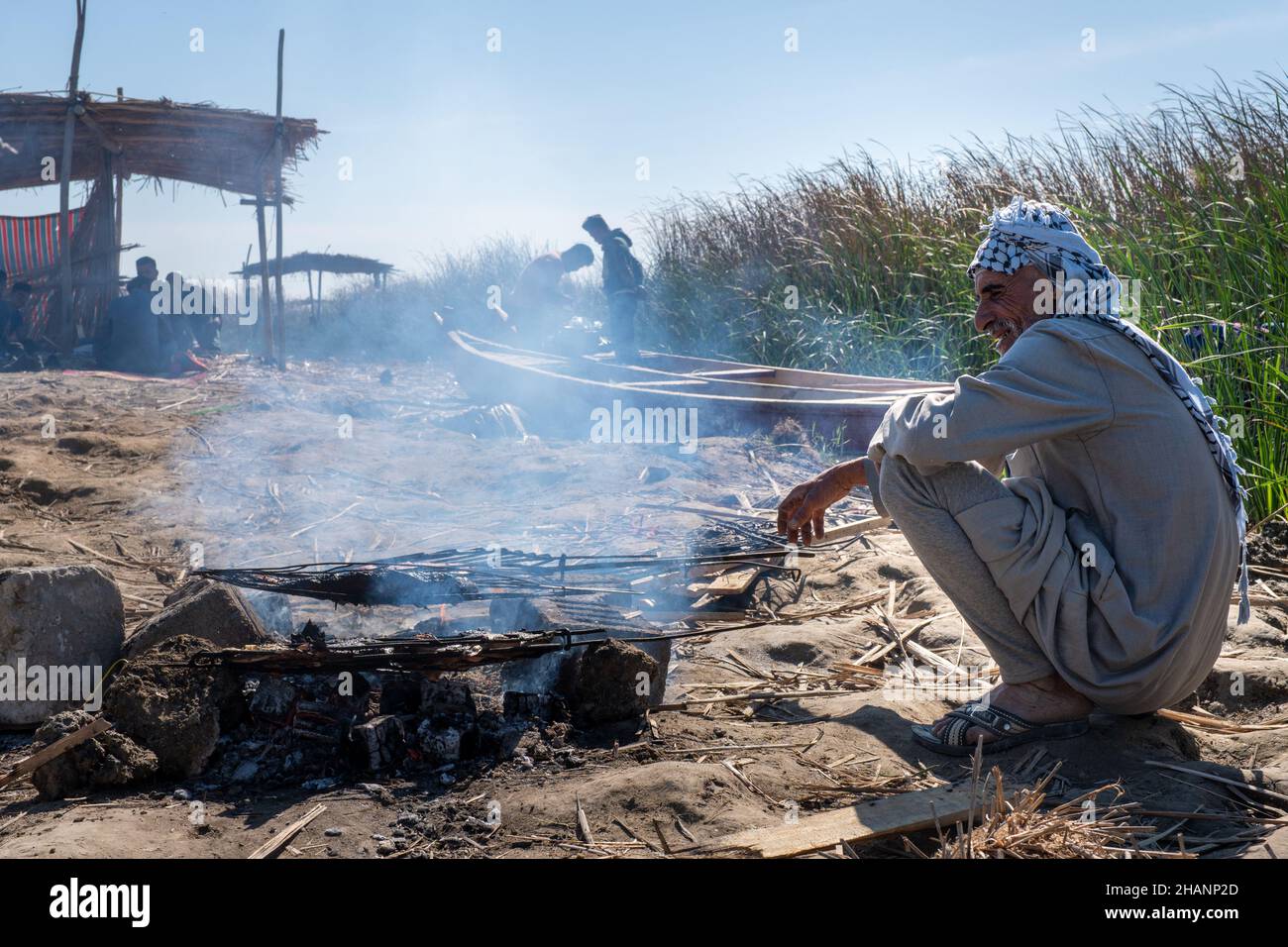 Mesopotamian / Iraqi Marshes with the so called Marsh Arabs Stock Photo ...