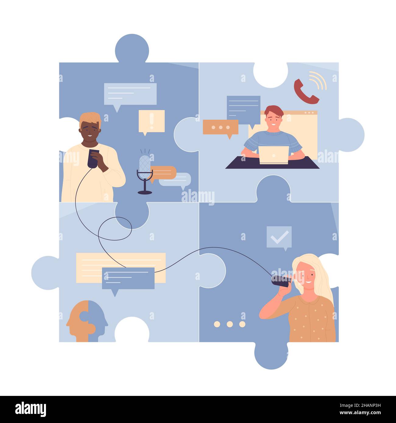 Cartoon couple talking hi-res stock photography and images - Alamy