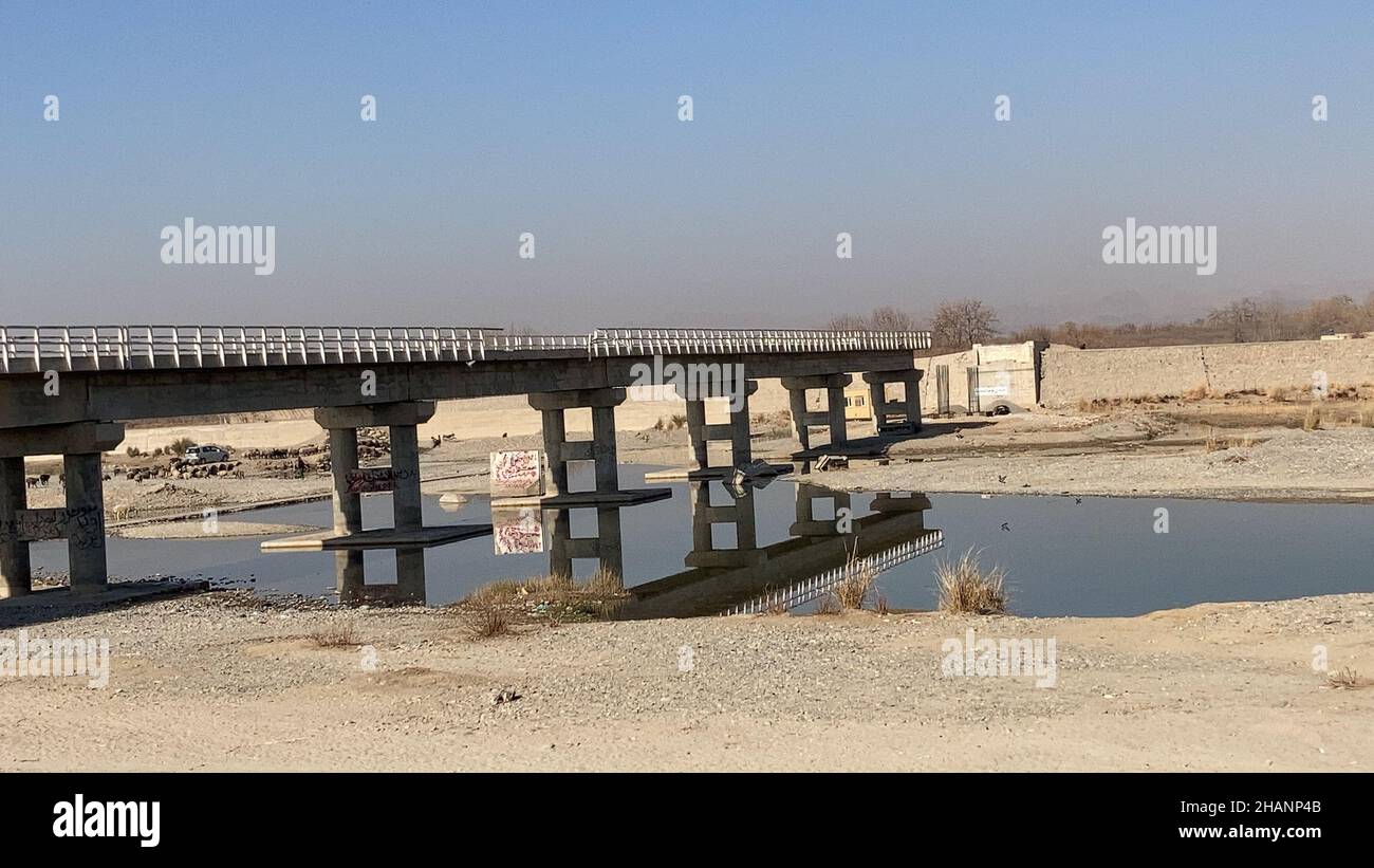 Kandahar. 13th Dec, 2021. Photo taken on Dec.13, 2021 shows a bridge in ...