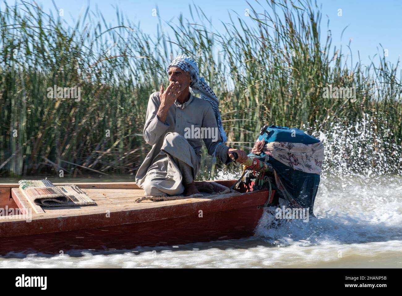 Mesopotamian / Iraqi Marshes with the so called Marsh Arabs Stock Photo ...