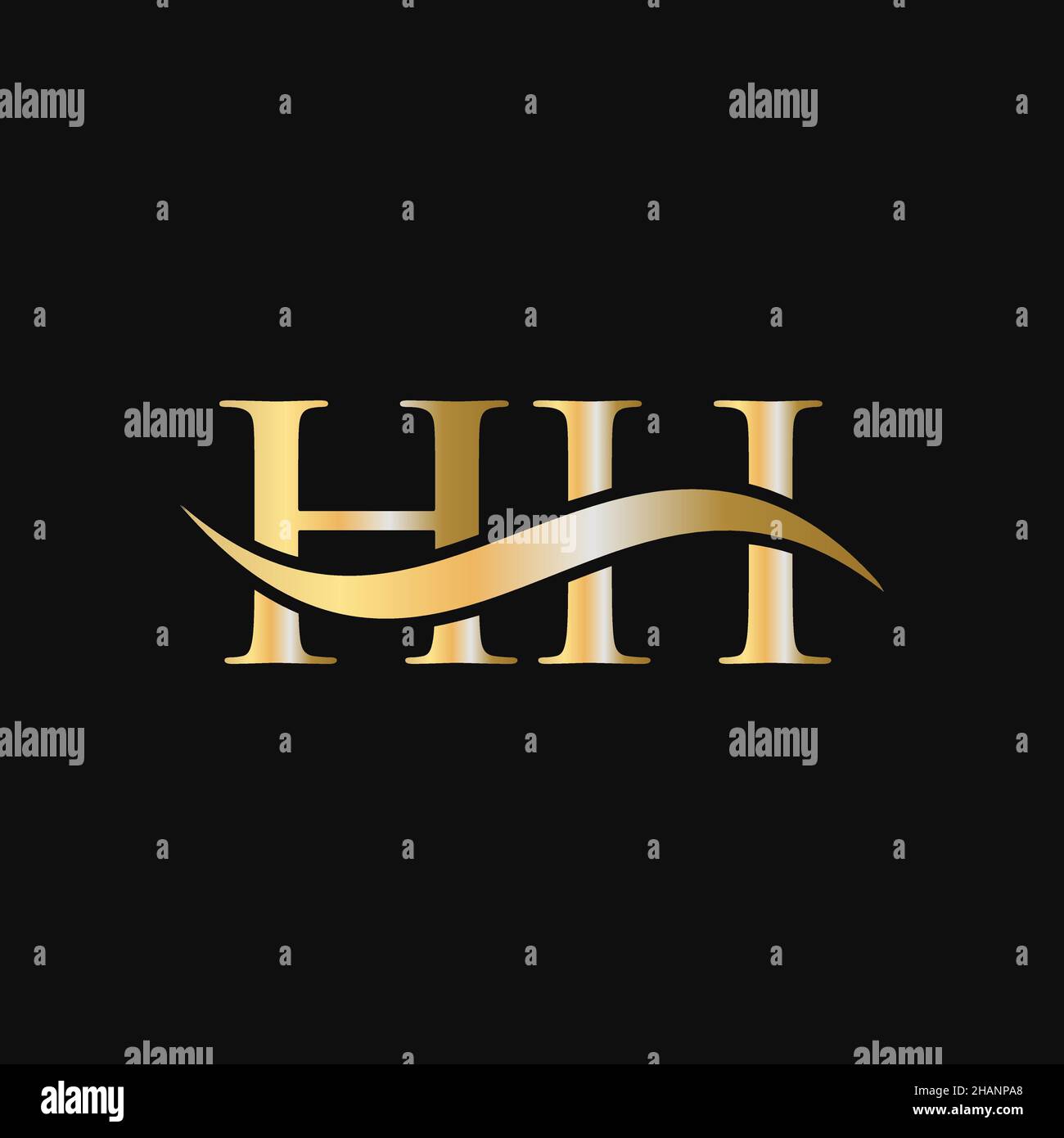 Letter HH Logo Design Template. HH, H H Letter Logo Modern, Flat ...