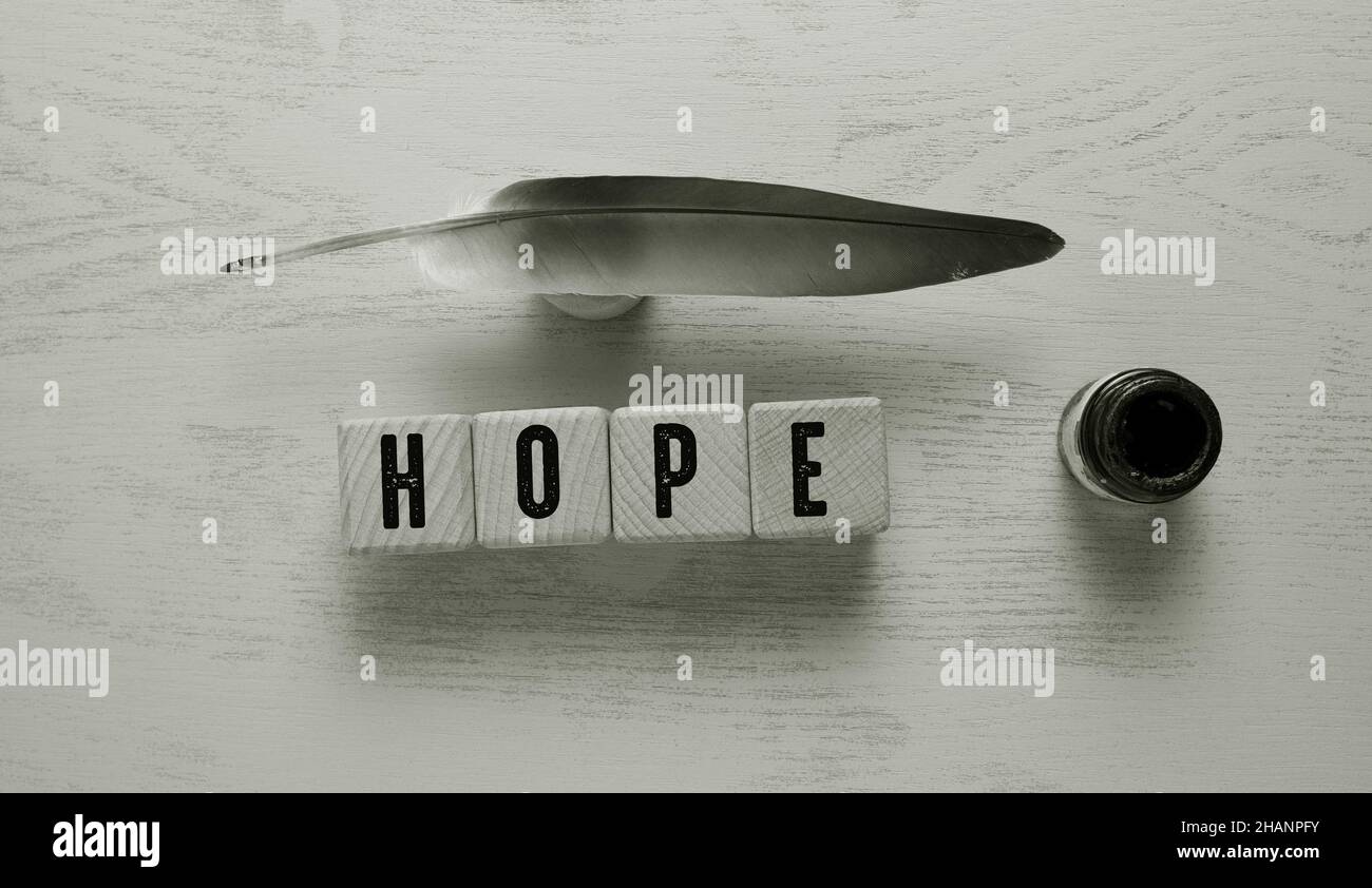 Close up hope word hi-res stock photography and images - Alamy