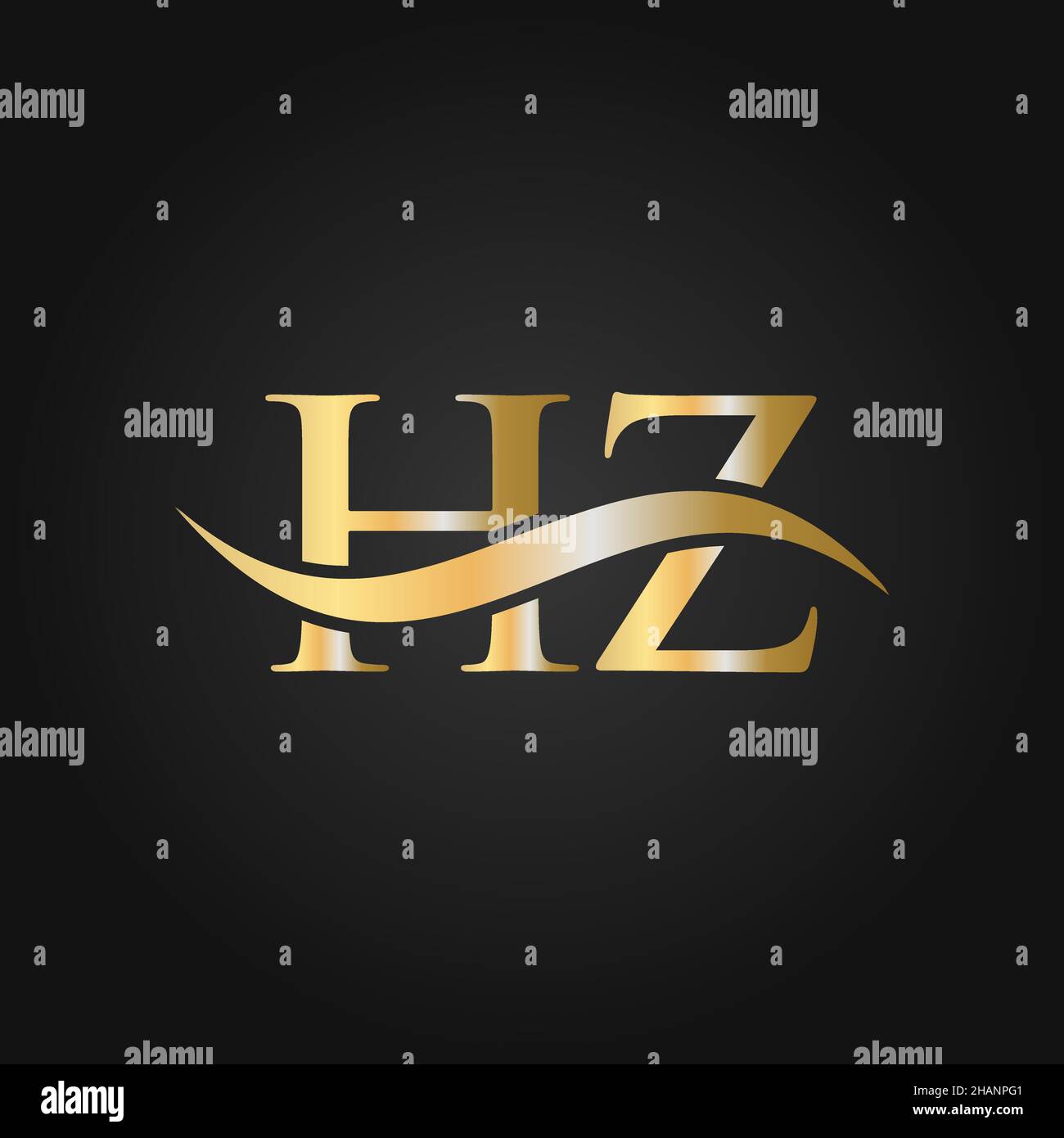 Letter HZ Logo Design Template. HZ, H Z Letter Logo Modern, Flat ...