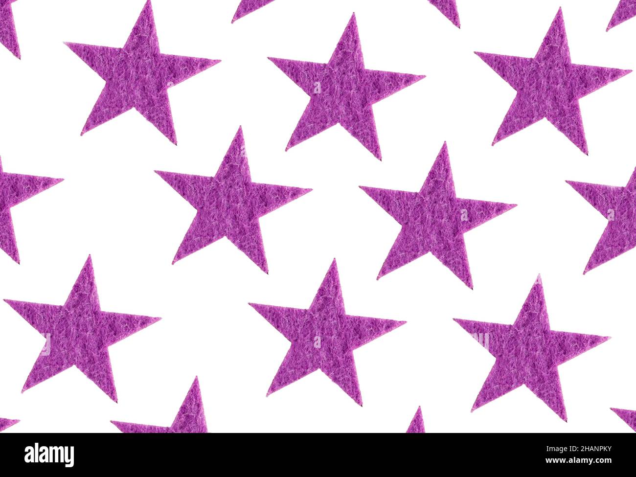 Purple colored stars made of felt fabric isolated on white Stock Photo ...