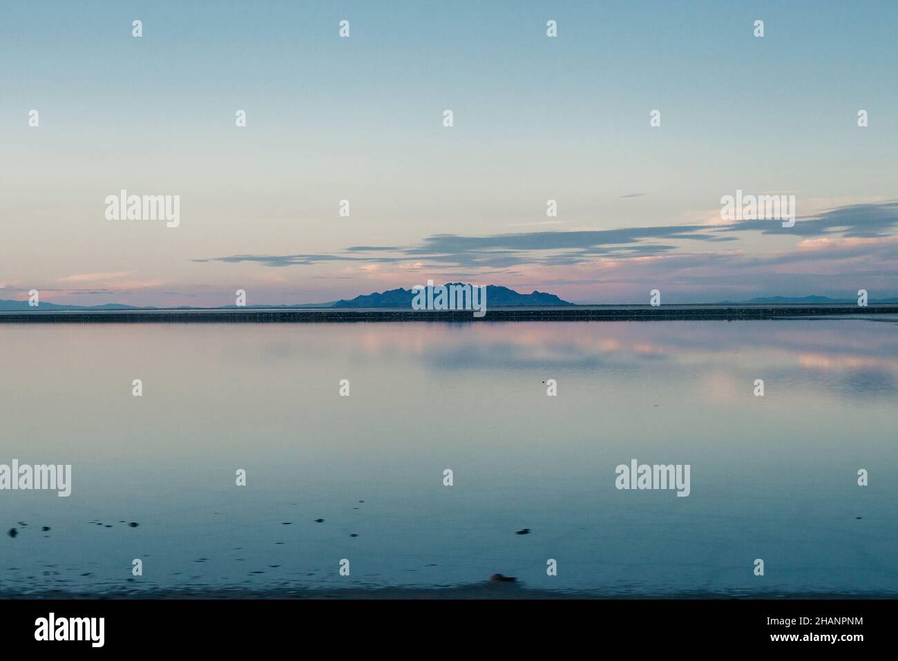 Salt And Shallow Water In Bonneville Salt Flats, Utah, USA. High ...