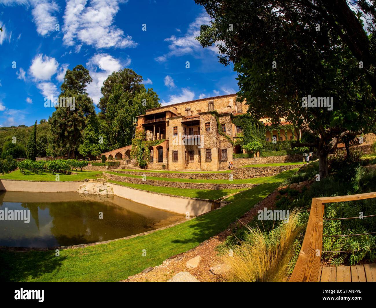 Yuste, Cáceres, Spain. 09/10/2021 Gardens of the monastery of Yuste ...