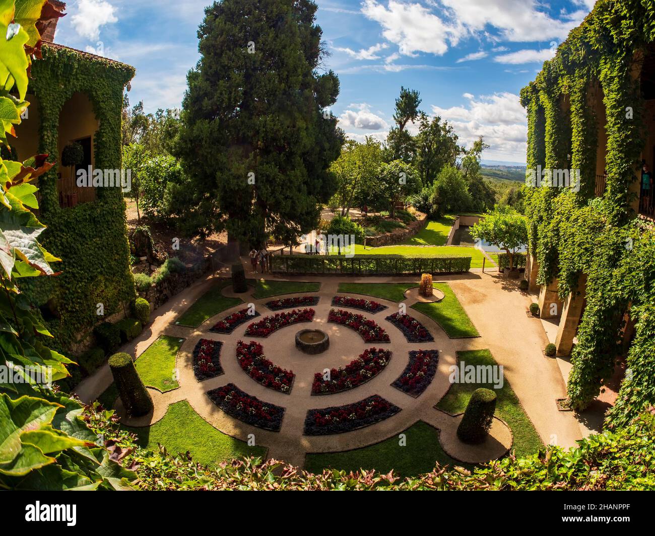 Yuste, Cáceres, Spain. 09/10/2021 Gardens of the monastery of Yuste ...