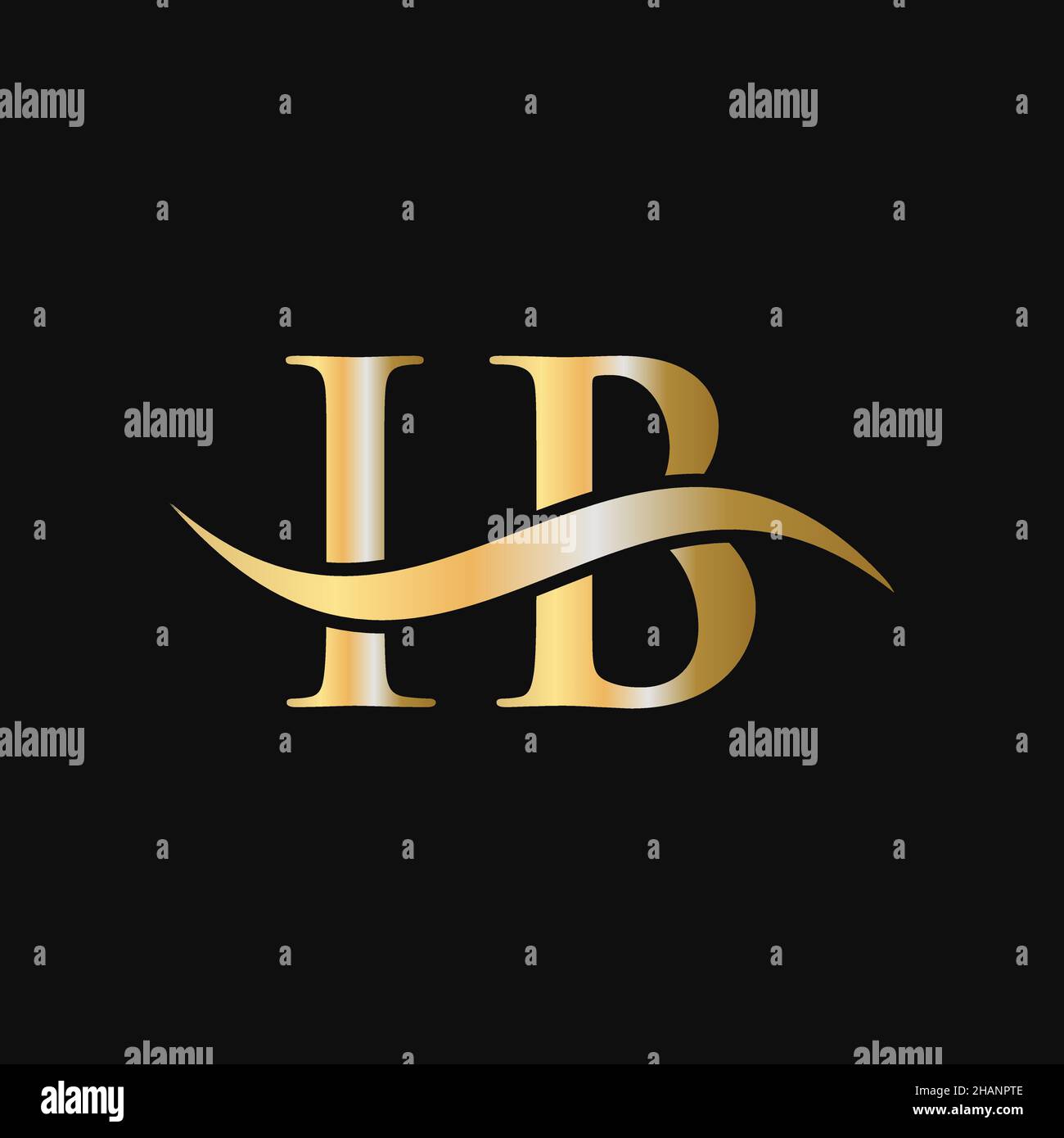 Letter IB Logo Design Template. IB, I B Letter Logo Modern, Flat ...