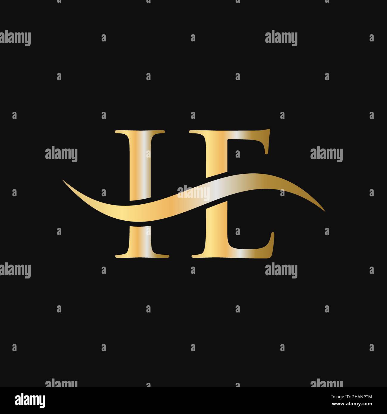 Letter IE Logo Design Template. IE, I E Letter Logo Modern, Flat ...