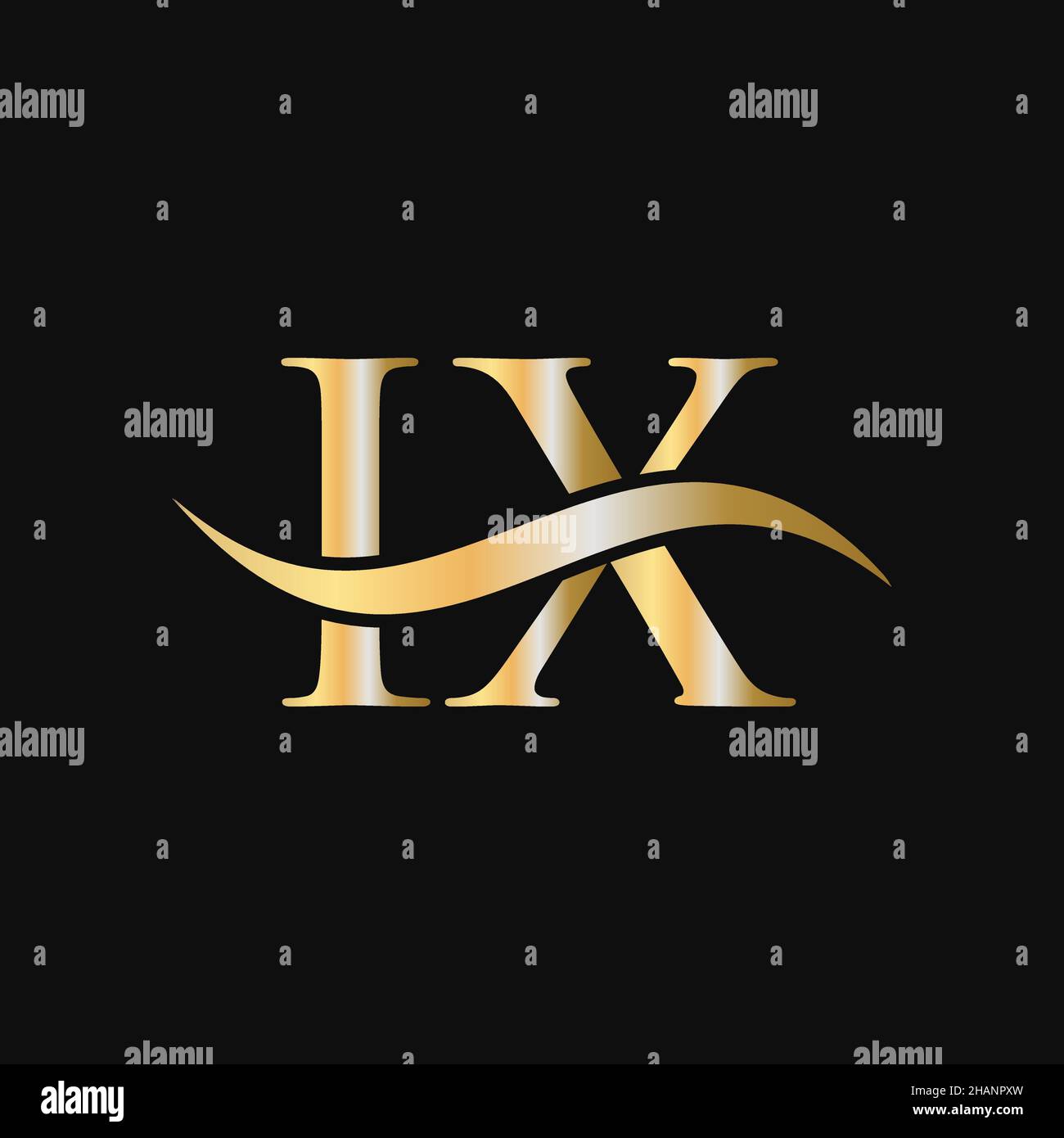 Letter IX Logo Design Template. IX, I X Letter Logo Modern, Flat ...