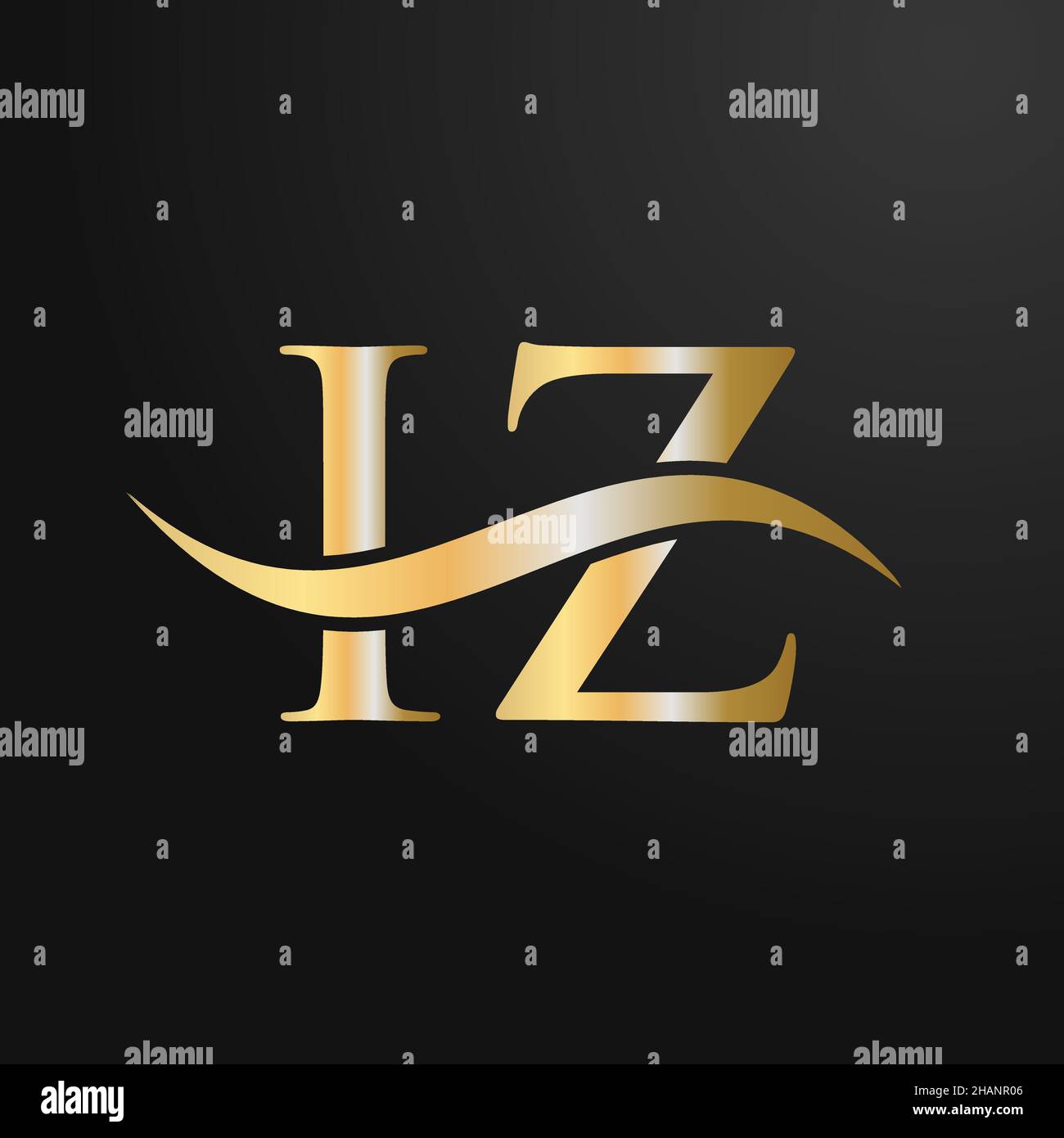 Letter IZ Logo Design Template. IZ, I Z Letter Logo Modern, Flat ...
