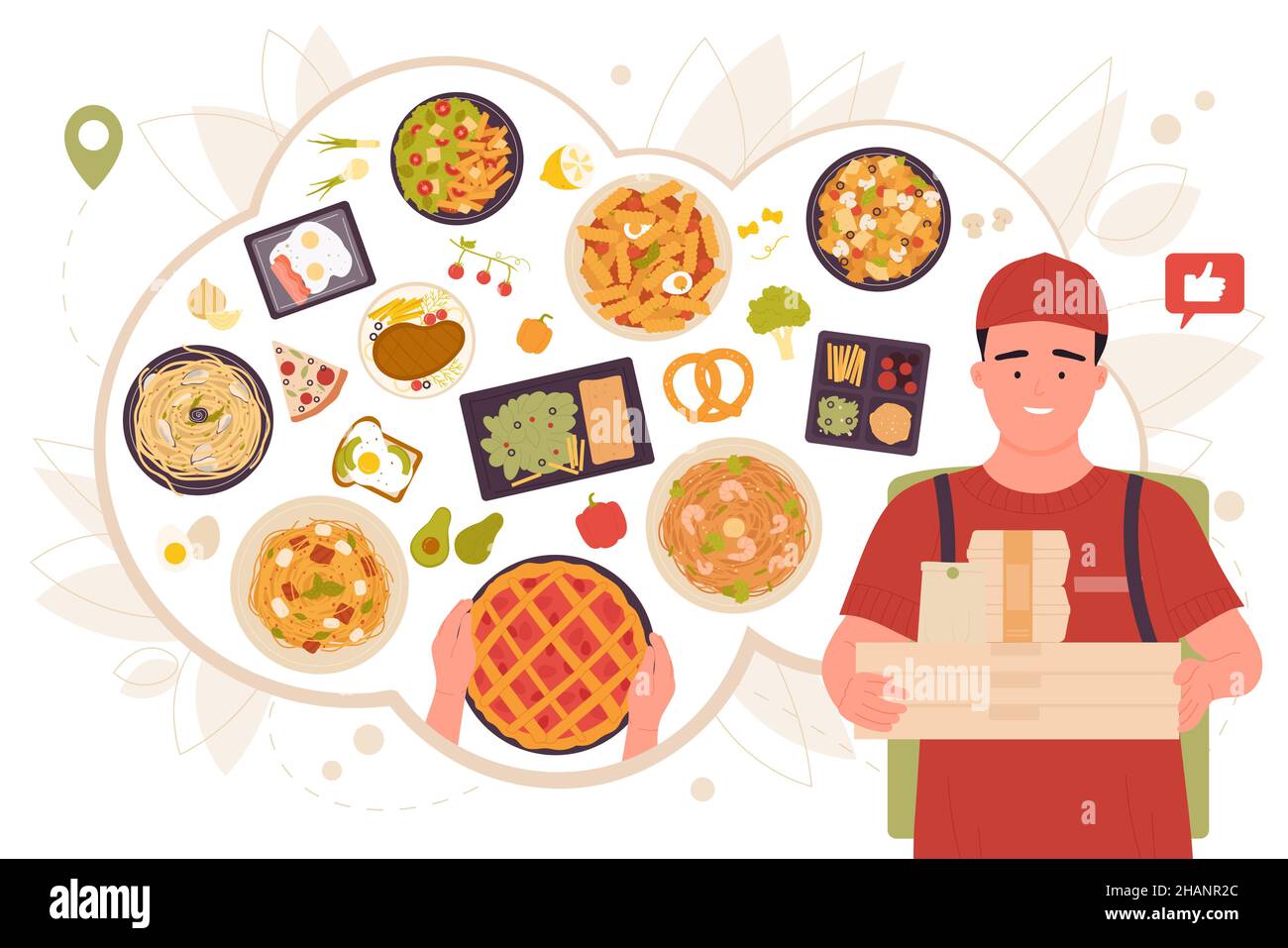 Guy in cap courier Cut Out Stock Images & Pictures - Alamy