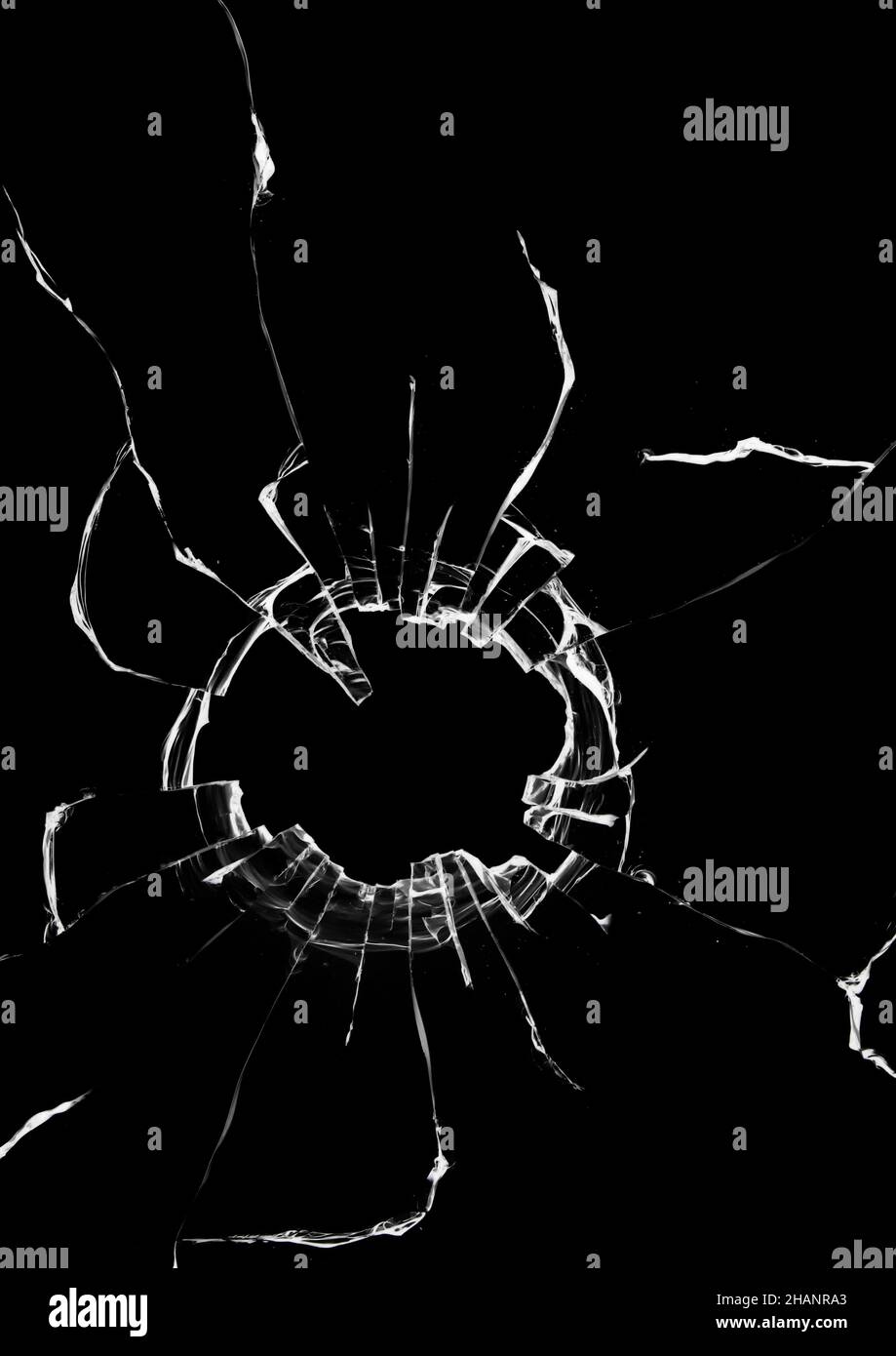 Broken glass texture. Isolated realistic cracked glass effect, concept element Stock Photo - Alamy