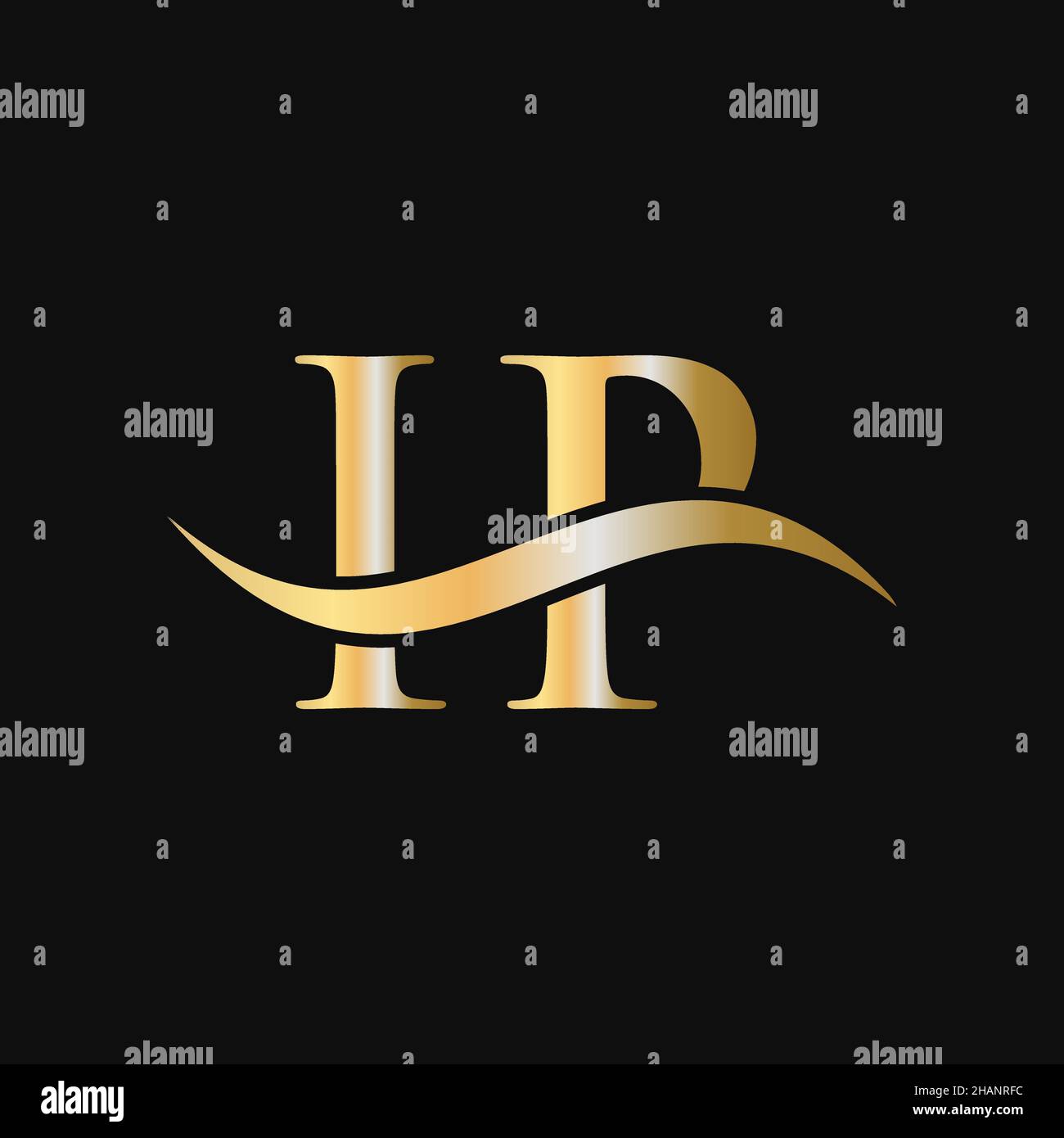 Letter IP Logo Design Template. IP, I P Letter Logo Modern, Flat ...