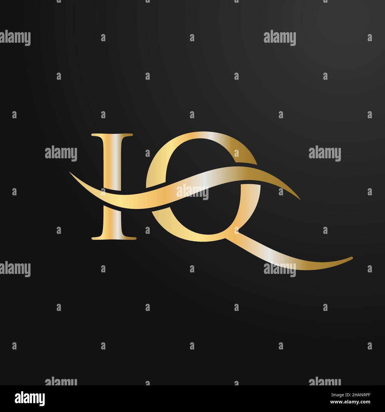 Letter IQ Logo Design Template. IQ, I Q Letter Logo Modern, Flat ...