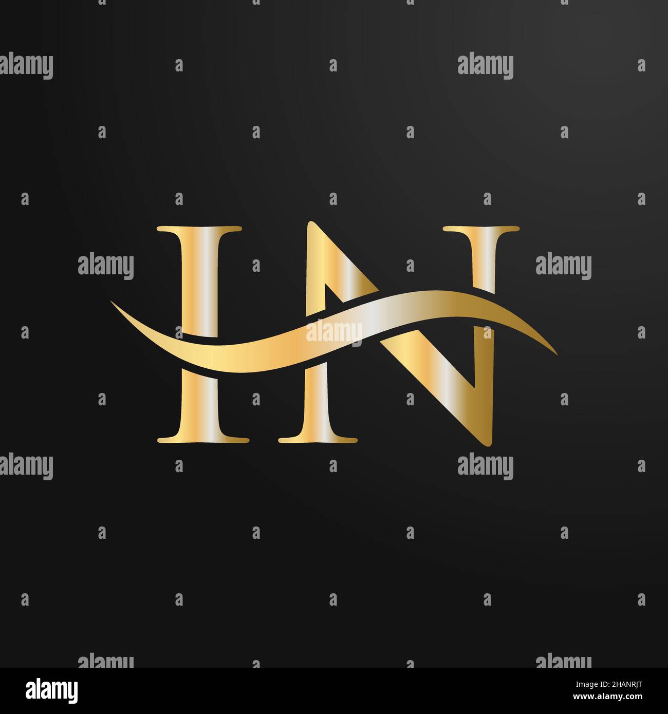 Letter IN Logo Design Template. IN, I N Letter Logo Modern, Flat ...