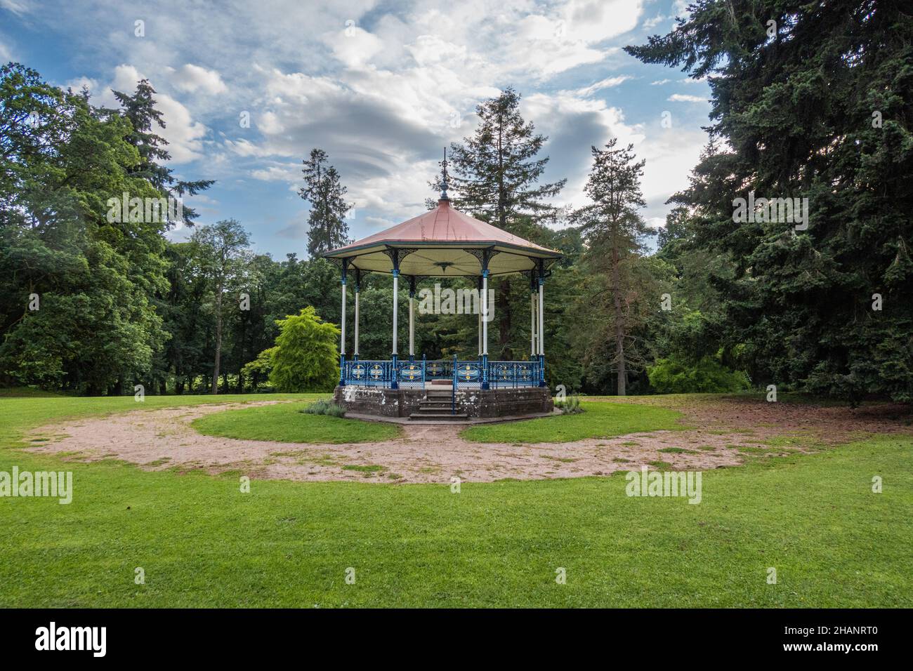 Victorian bandstand in MacRosty Park, Crieff, Perthshire Scotland Stock ...
