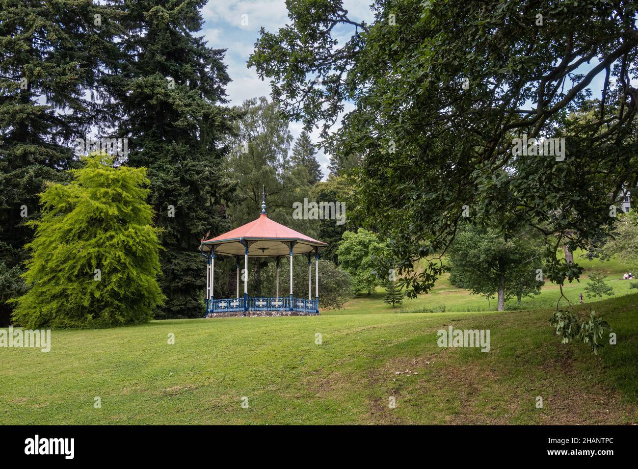 Victorian bandstand in MacRosty Park, Crieff, Perthshire Scotland Stock ...