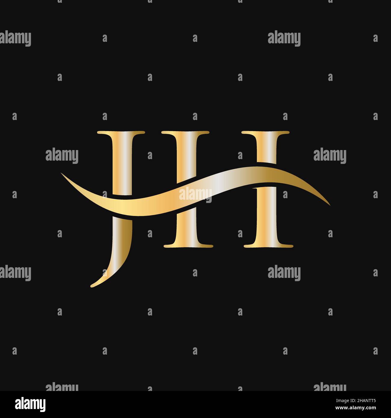 Letter JH Logo Design Template. JH, J H Letter Logo Modern, Flat ...