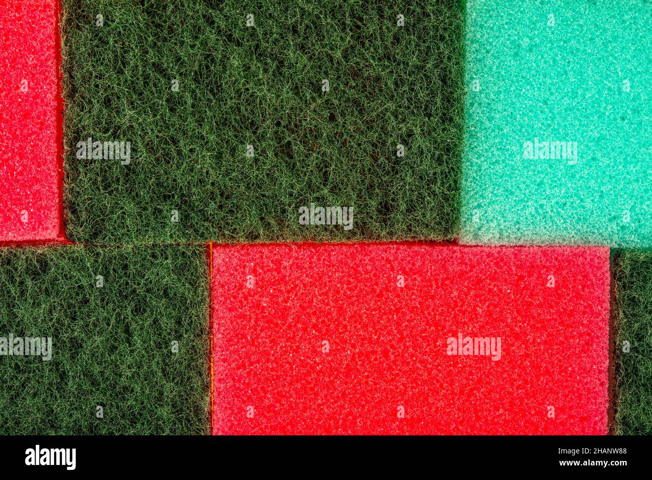 Super colourful Scouring Sponge, scour pads, as semi abstract cleaning ...