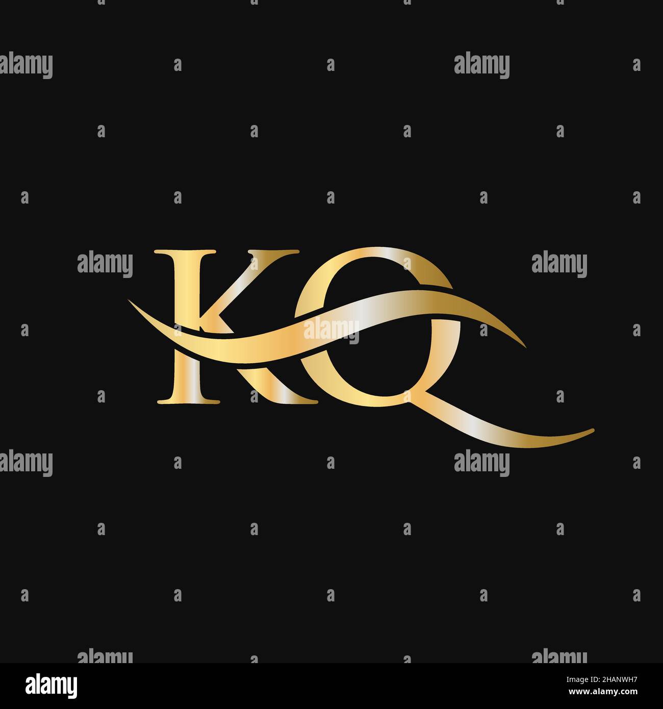 Kq letter Stock Vector Images - Alamy