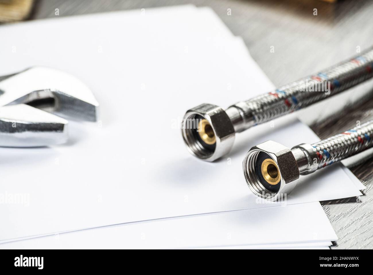 Water fittings and connections with segments Stock Photo - Alamy
