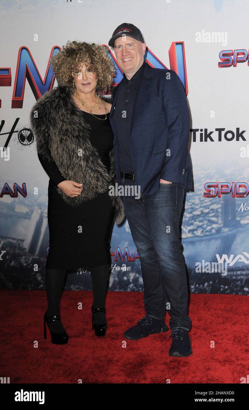 Los Angeles, CA. 13th Dec, 2021. Kevin Feige, Amy Pascal at arrivals ...