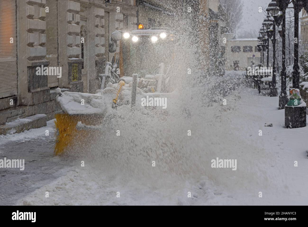 Snow removal power brush machine hi-res stock photography and images ...