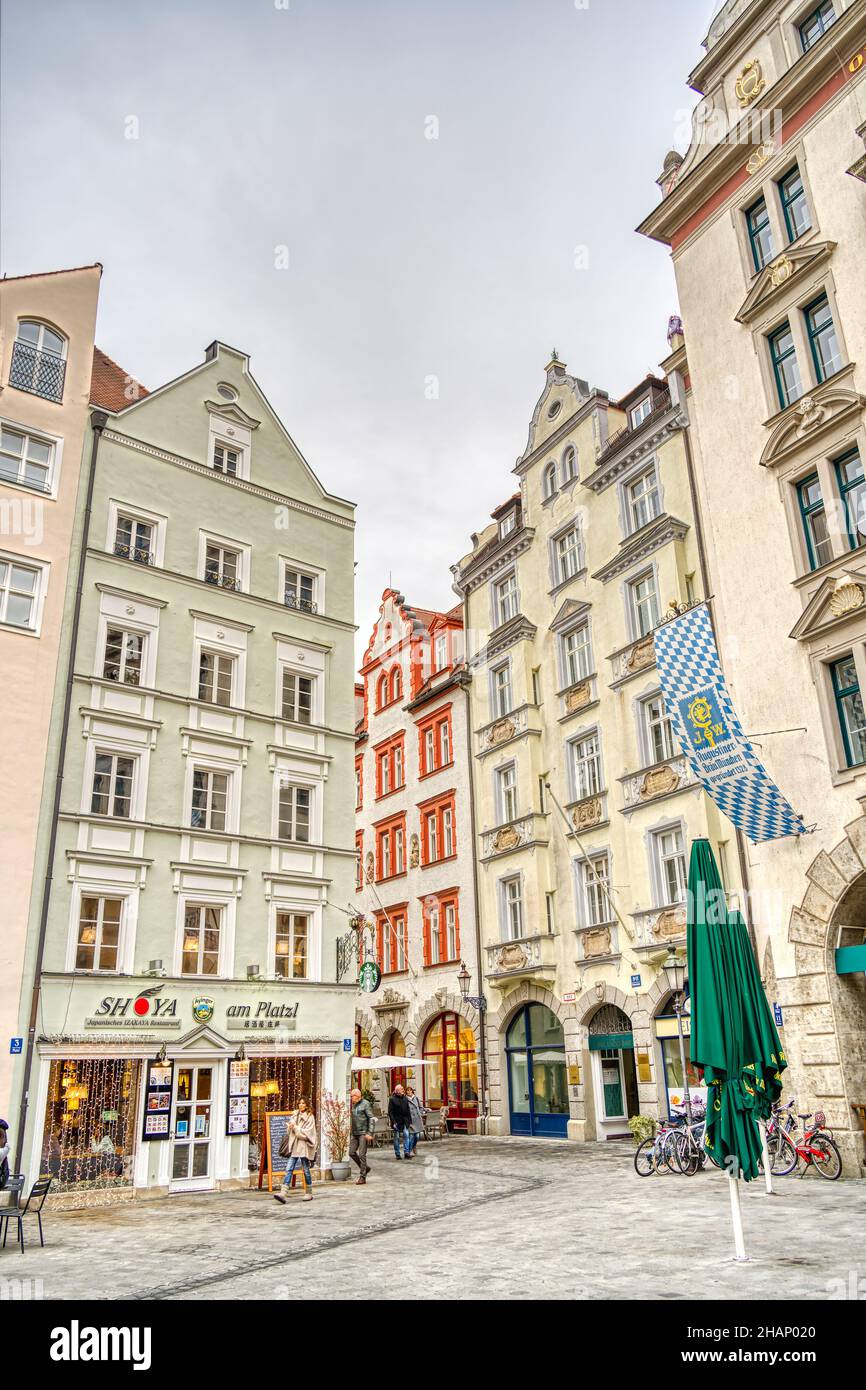 Munich landmarks, HDR Image Stock Photo - Alamy