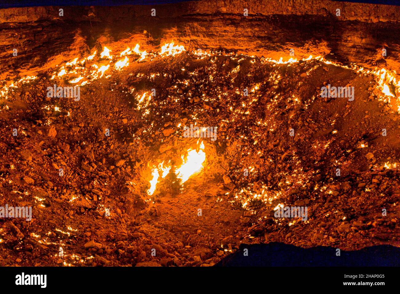 Darvaza Derweze gas crater Door to Hell or Gates of Hell in ...