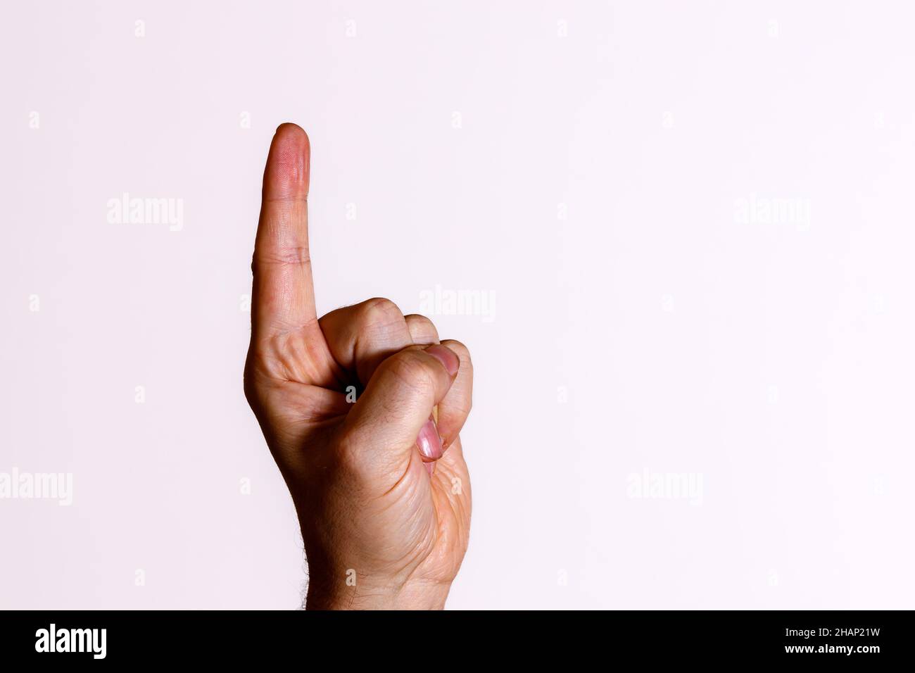A hand with 1 finger Stock Photo - Alamy