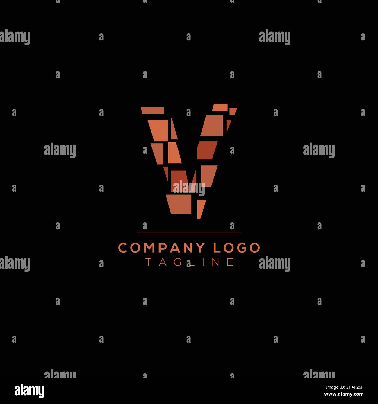 Abstract letter V logo design. Creative, Premium Minimal emblem design ...