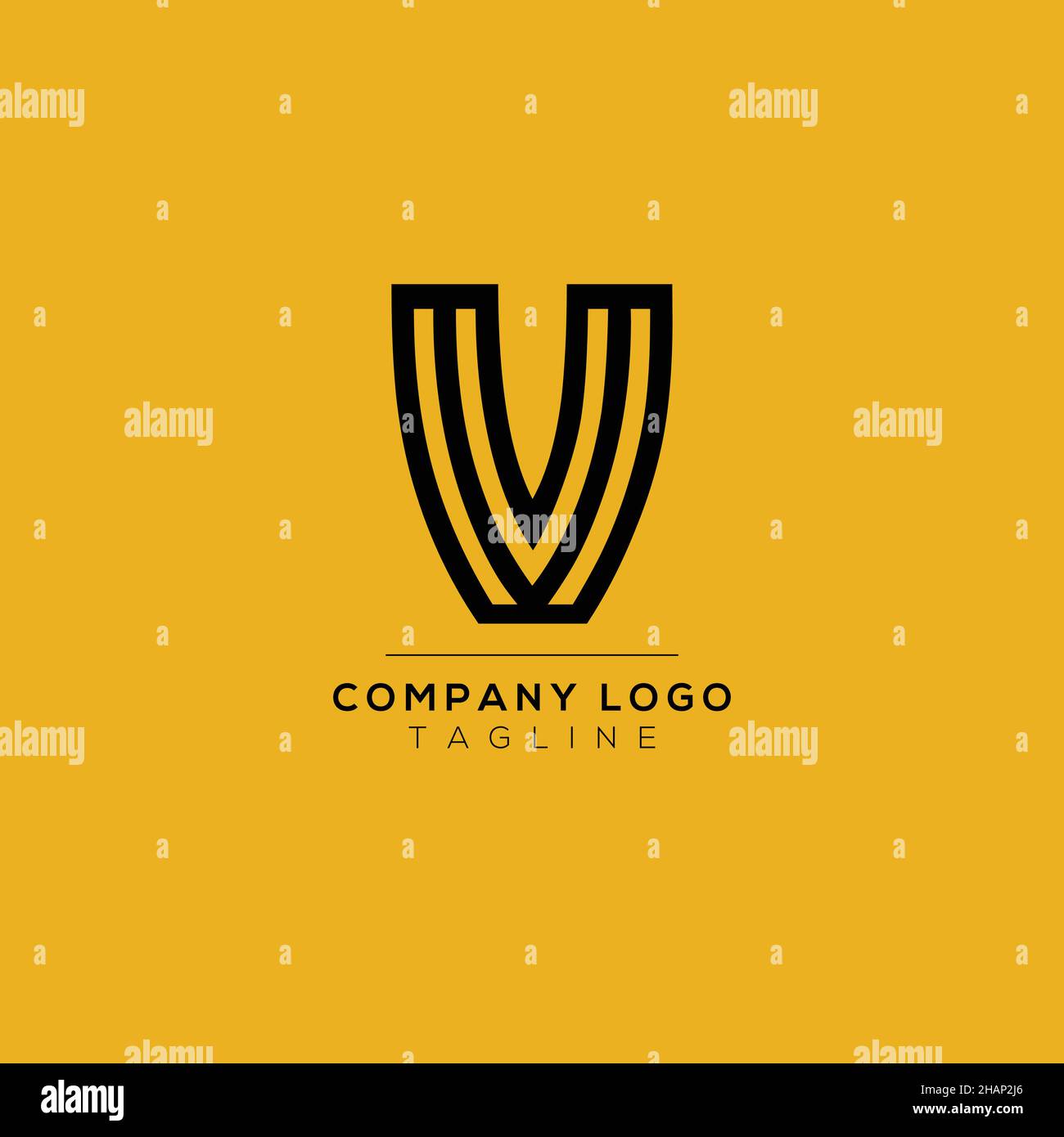 Abstract letter V logo design. Creative, Premium Minimal emblem design ...