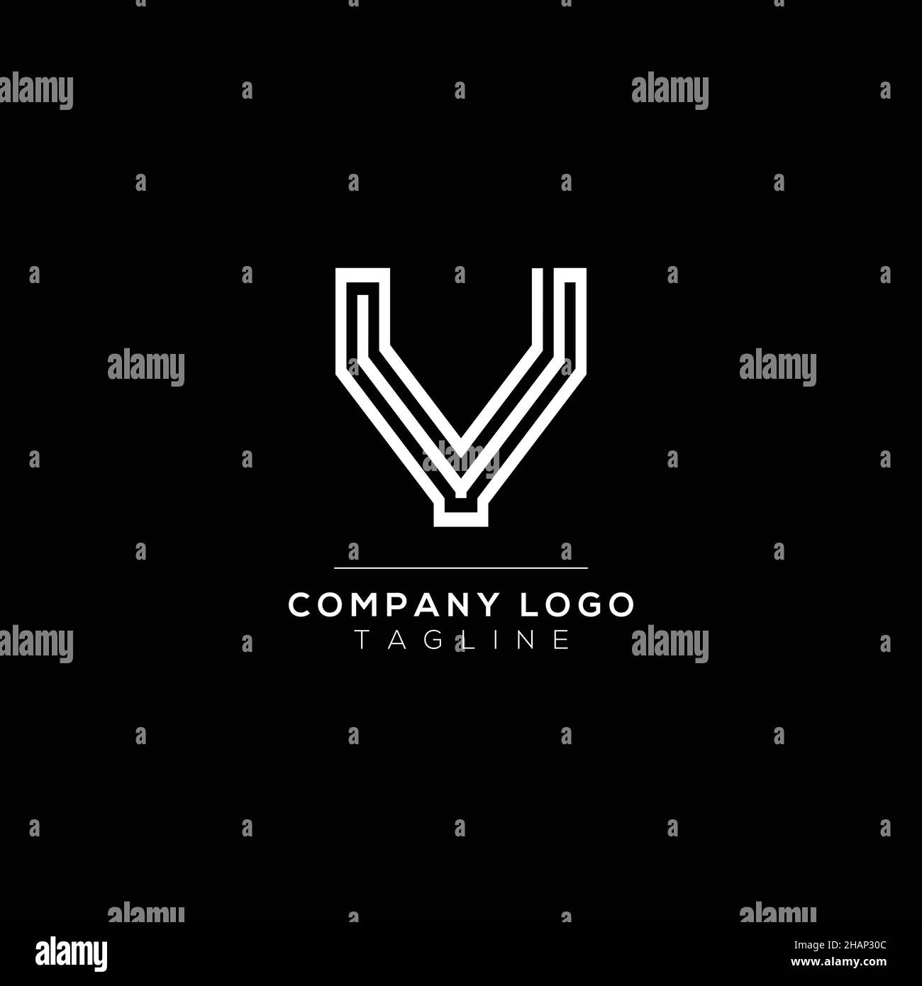 Abstract letter V logo design. Creative, Premium Minimal emblem design ...