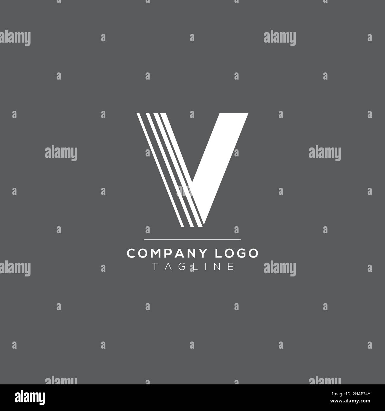 Abstract letter V logo design. Creative, Premium Minimal emblem design ...