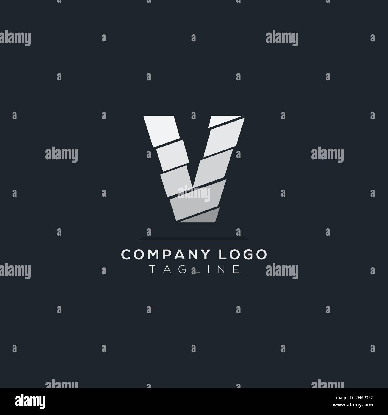 Abstract letter V logo design. Creative, Premium Minimal emblem design ...