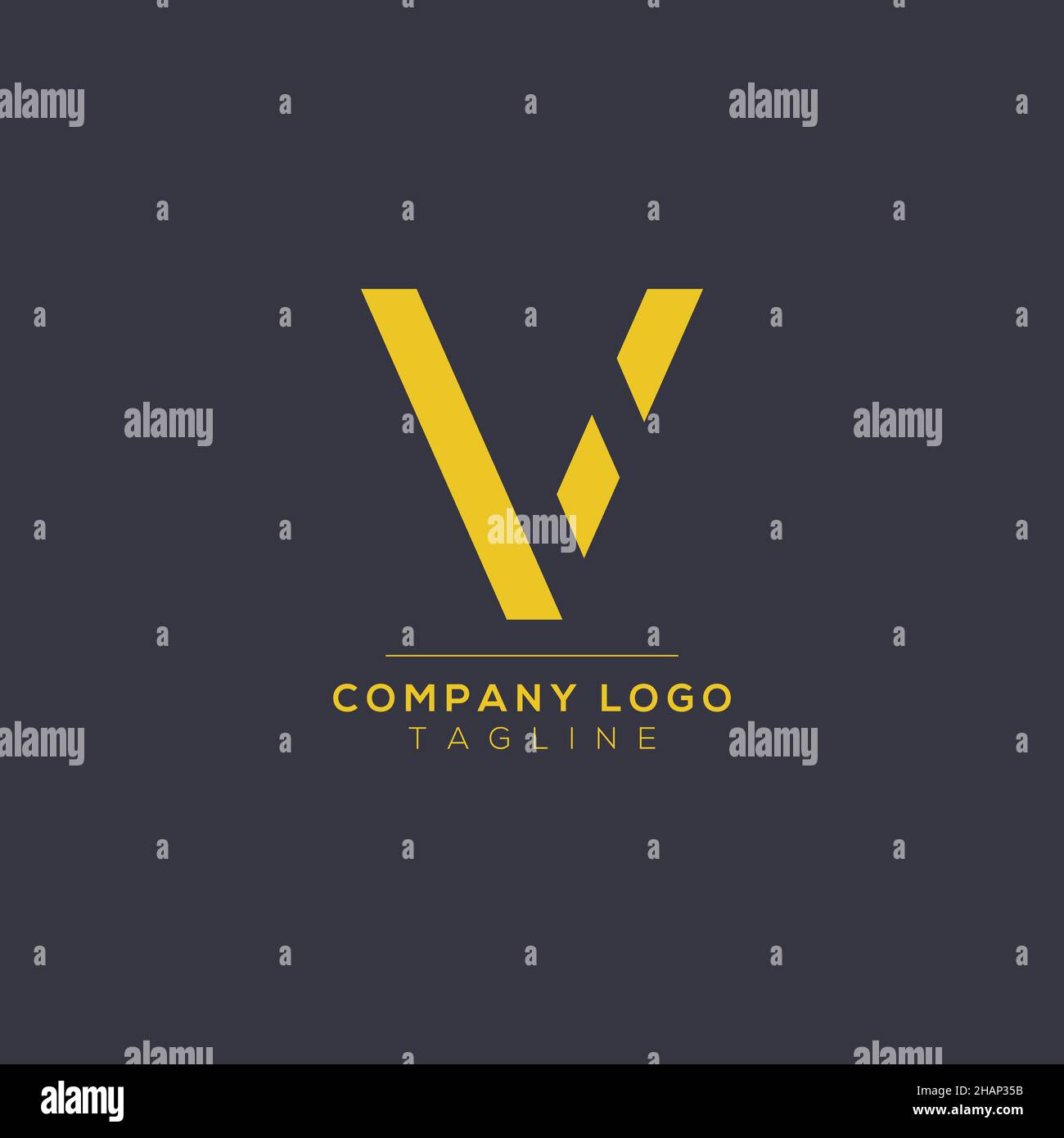 Abstract letter V logo design. Creative, Premium Minimal emblem design ...