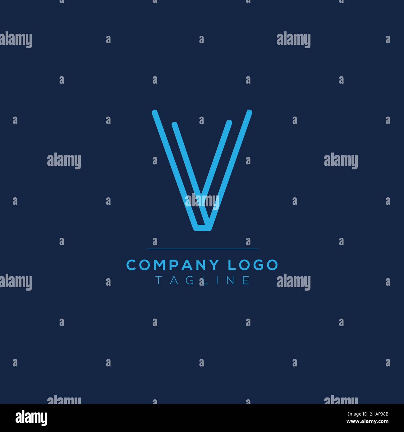 Abstract letter V logo design. Creative, Premium Minimal emblem design ...