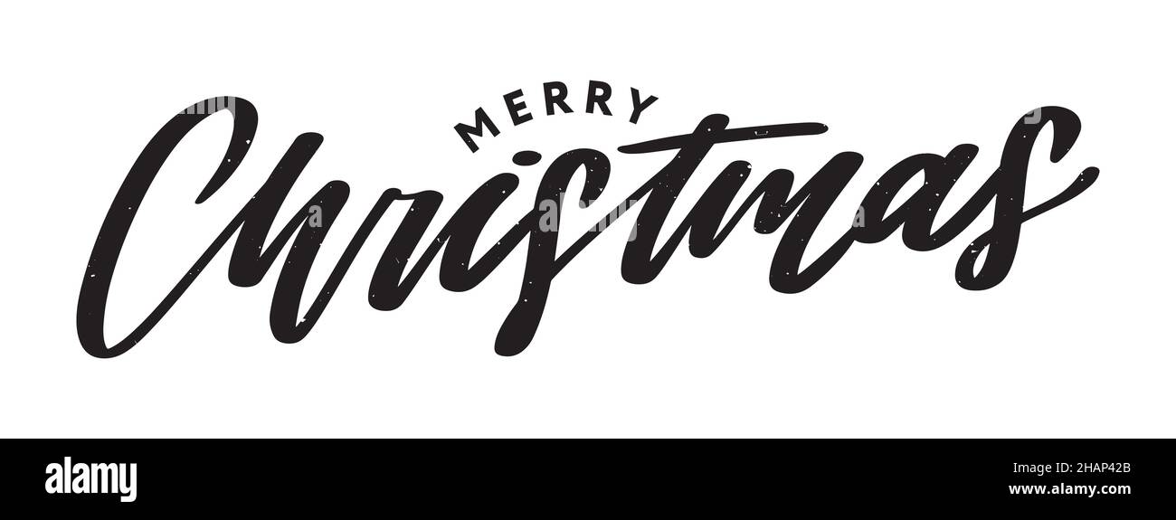 Banner Merry Christmas Holiday New Year Letter font Vector Stock Vector ...